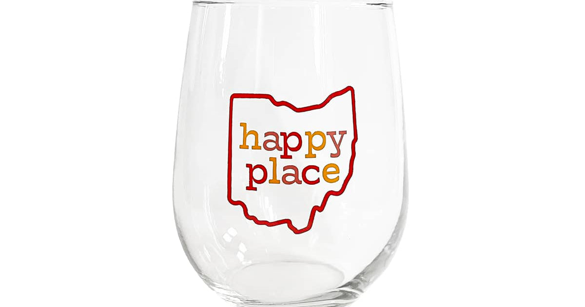 Ohio Script Stemless Wine Glass | Ohio Wine Glass – Jupmode
