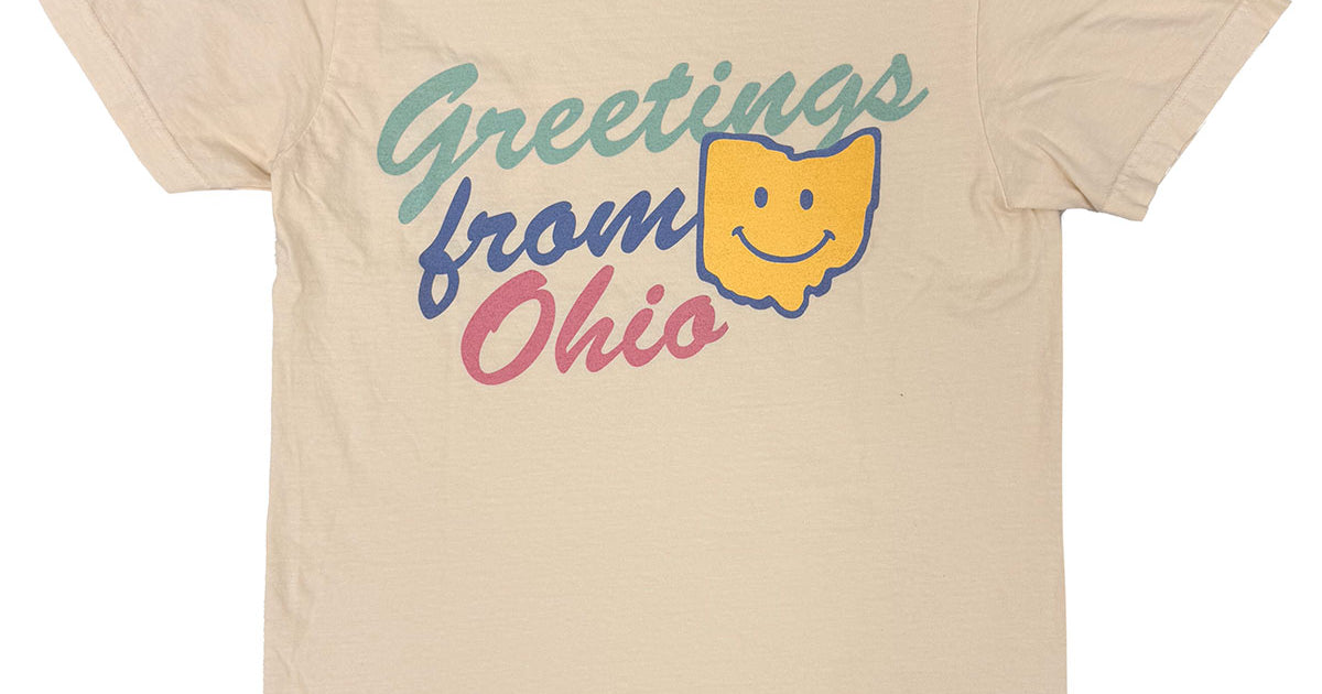 Greetings from Ohio Smiley Shirt | State of Ohio Shirt – Jupmode