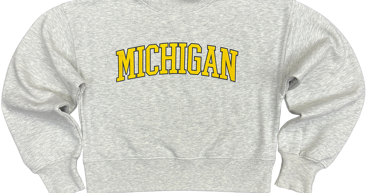 Michigan Mock Neck Sweatshirt | State of Michigan Crewneck Sweatshirt ...