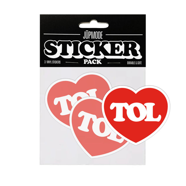 3-Pack TOL Heart Sticker (Discontinued) – Jupmode
