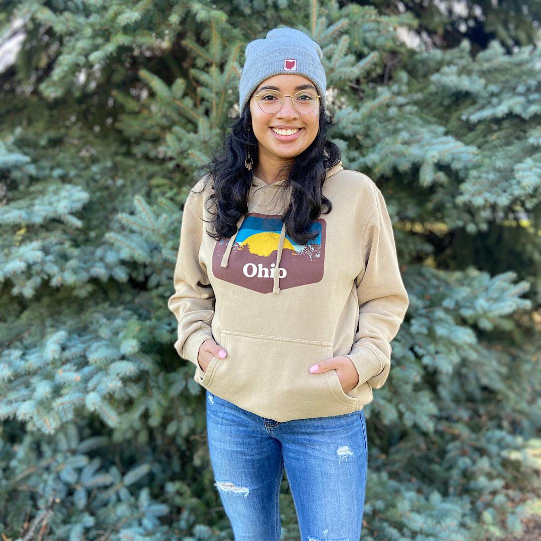 Ohio Sunset Pigment Dyed Hoodie | Ohio Sweatshirt — Jupmode