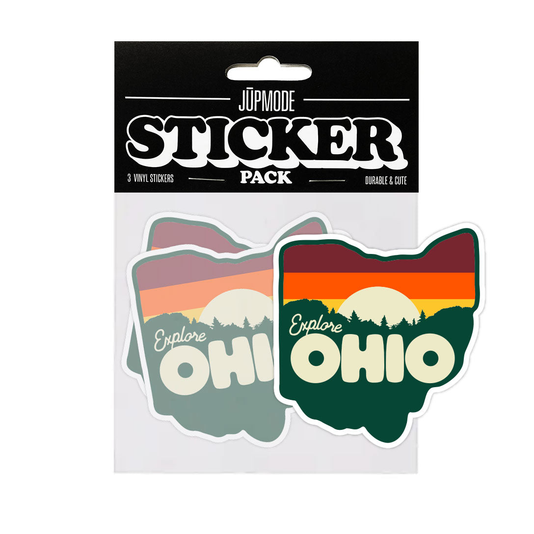 3-Pack Explore Ohio Sticker – Jupmode