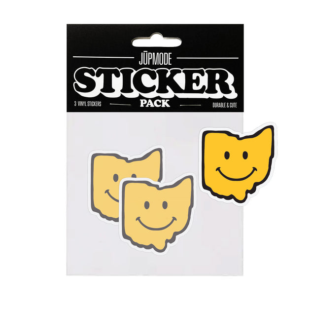 3-Pack Ohio Smiley Sticker – Jupmode