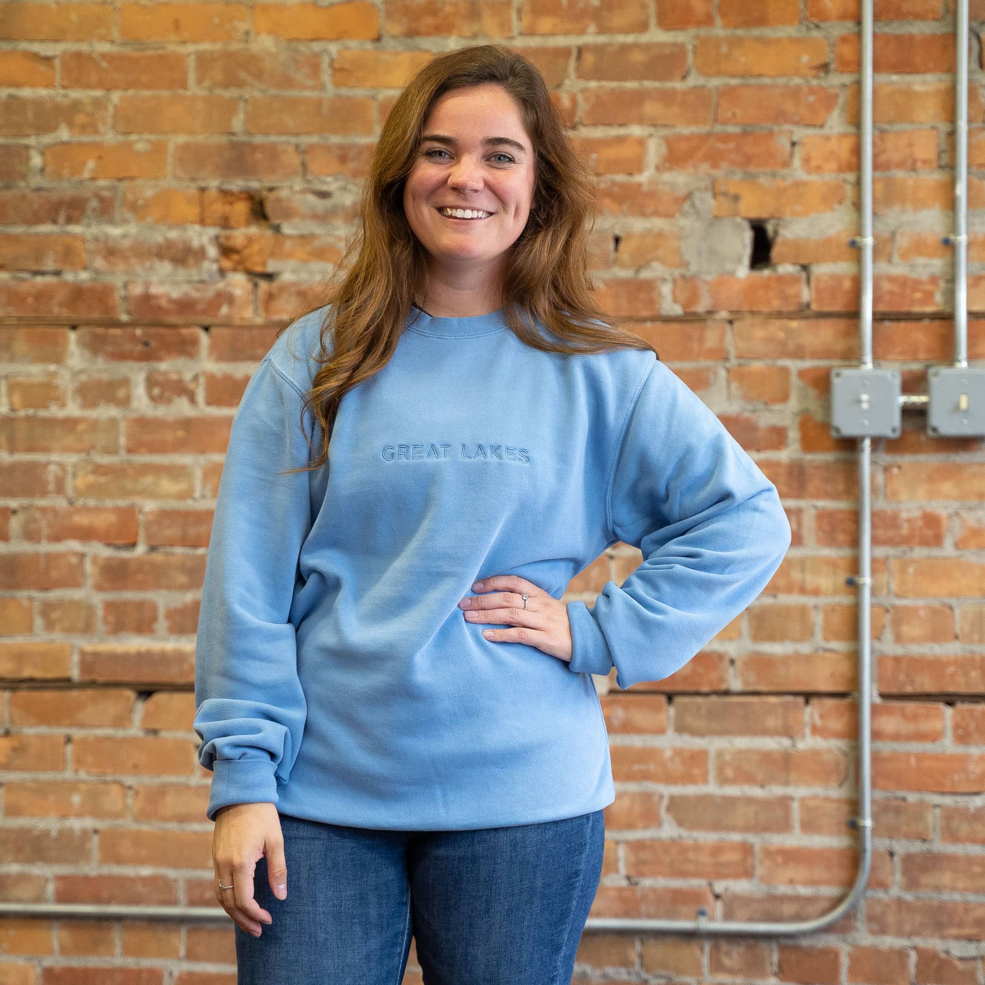 Great Lakes Embroidered Crew Sweatshirt – Jupmode