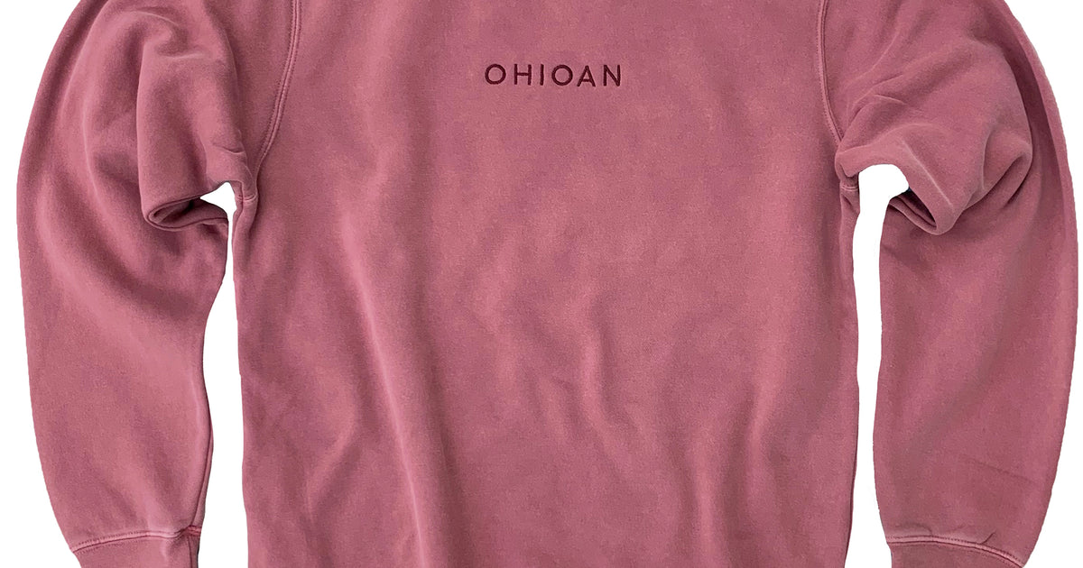 Ohioan Embroidered Sweatshirt | Red Ohio Crew Sweatshirt – Jupmode